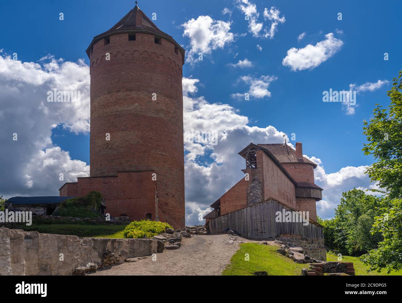 Turaida Castle, a medieval castle in Turaida, within the Gauja National ...