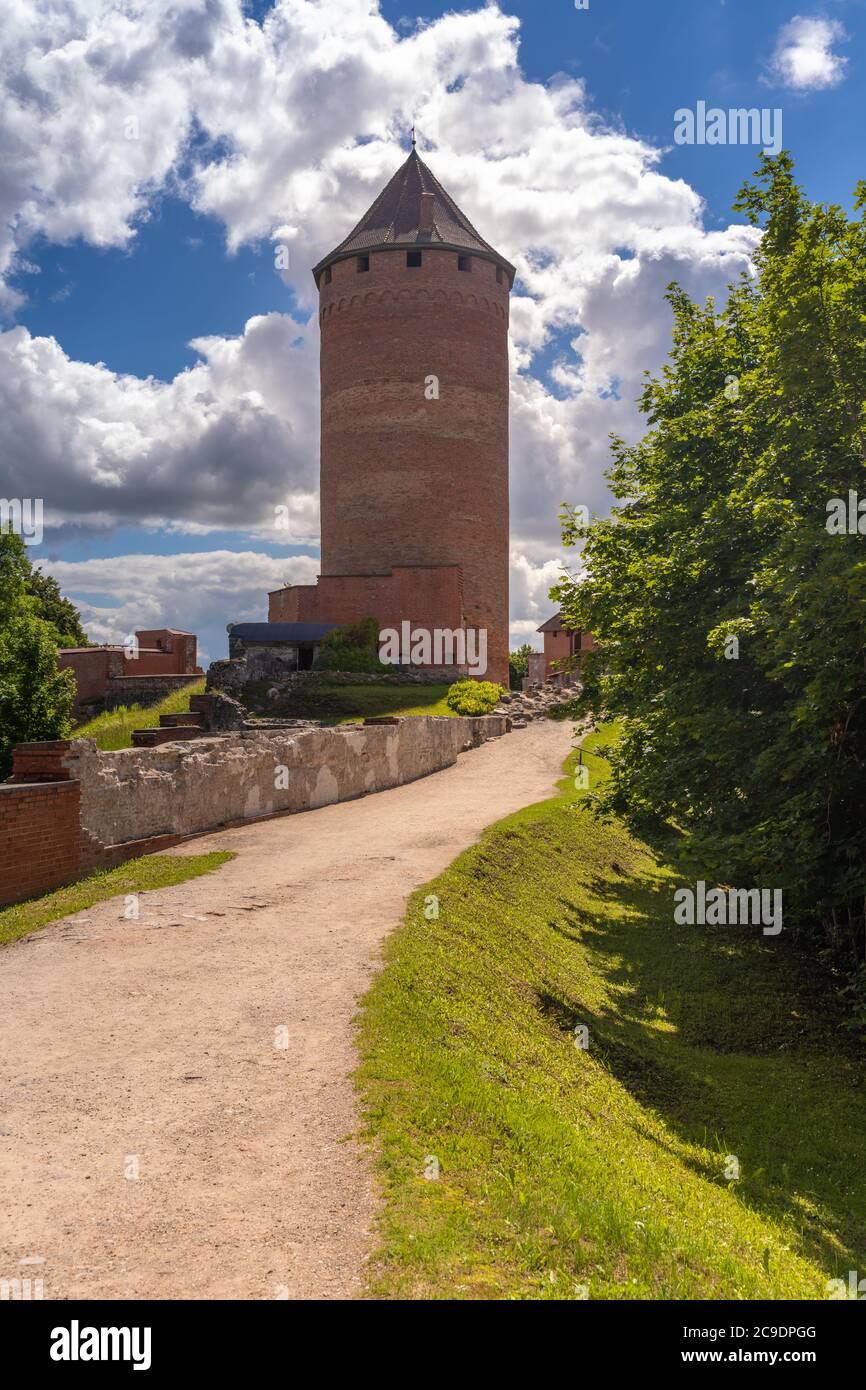 Turaida Castle, a medieval castle in Turaida, within the Gauja National ...