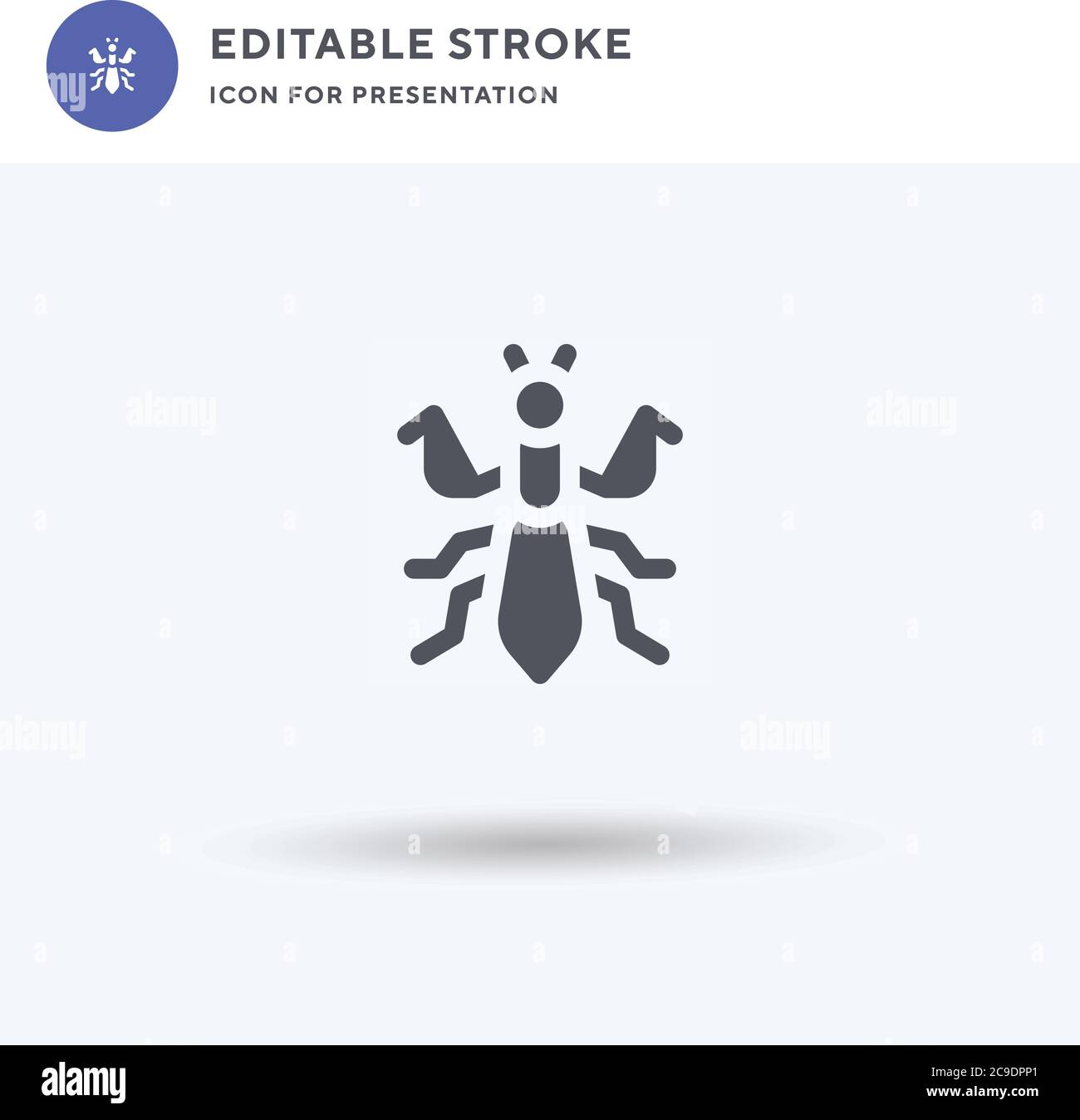 Mantis icon vector, filled flat sign, solid pictogram isolated on white ...