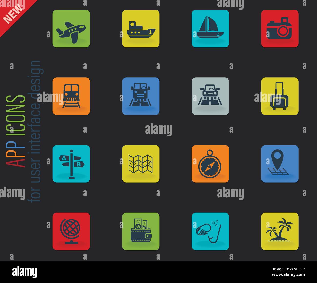 travel icon set Stock Vector Image & Art - Alamy