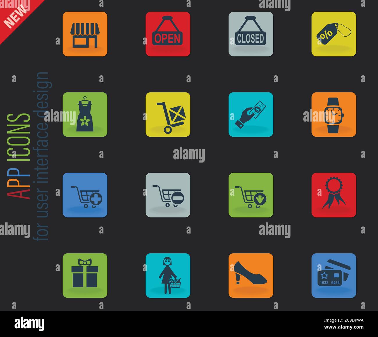 shopping and e-commerce icon set Stock Vector Image & Art - Alamy