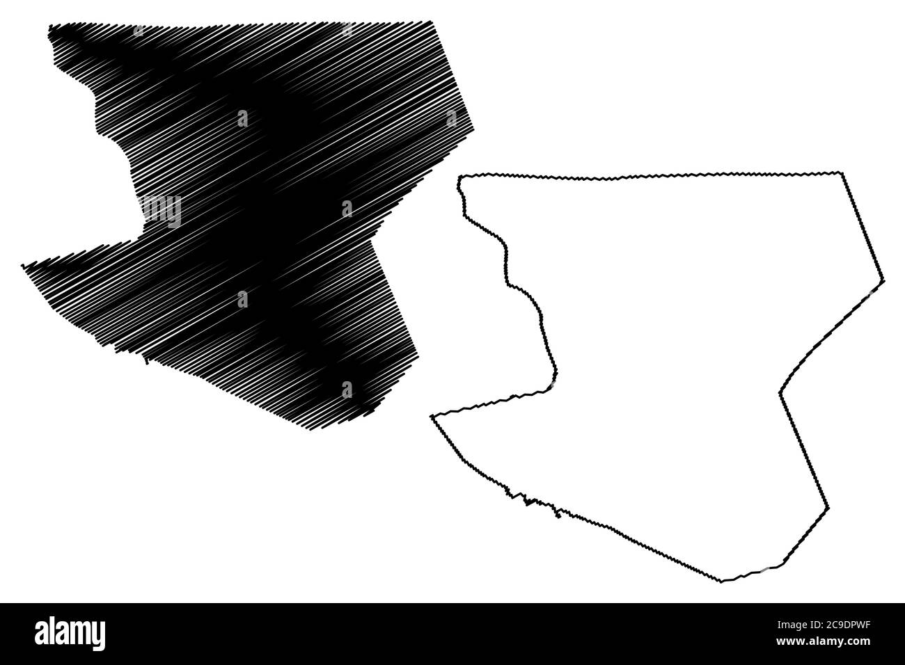 Riyadh City (Kingdom of Saudi Arabia, Riyadh Region) map vector illustration, scribble sketch ...