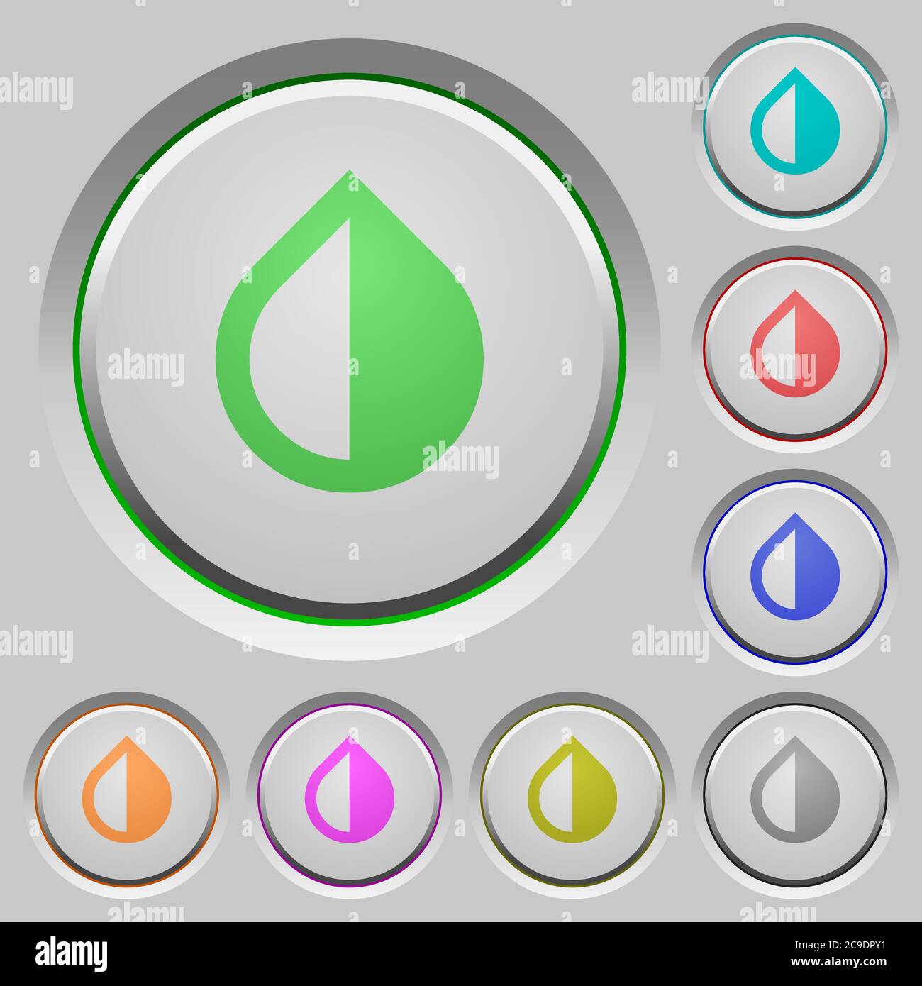 Invert colors color icons on sunk push buttons Stock Vector Image & Art ...