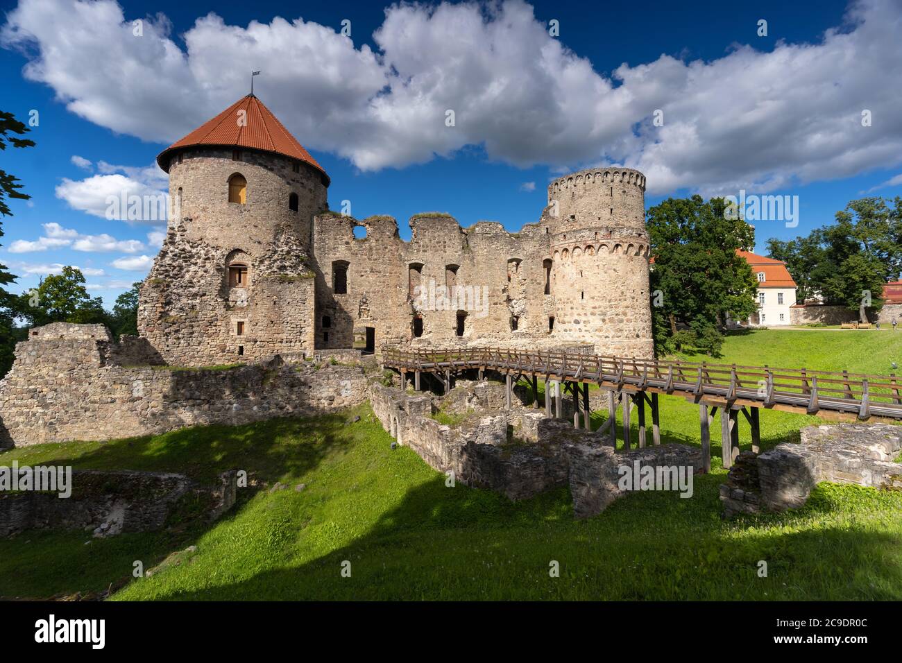 Cesis Castle, one of the most iconic medieval castles in Latvia. The ...