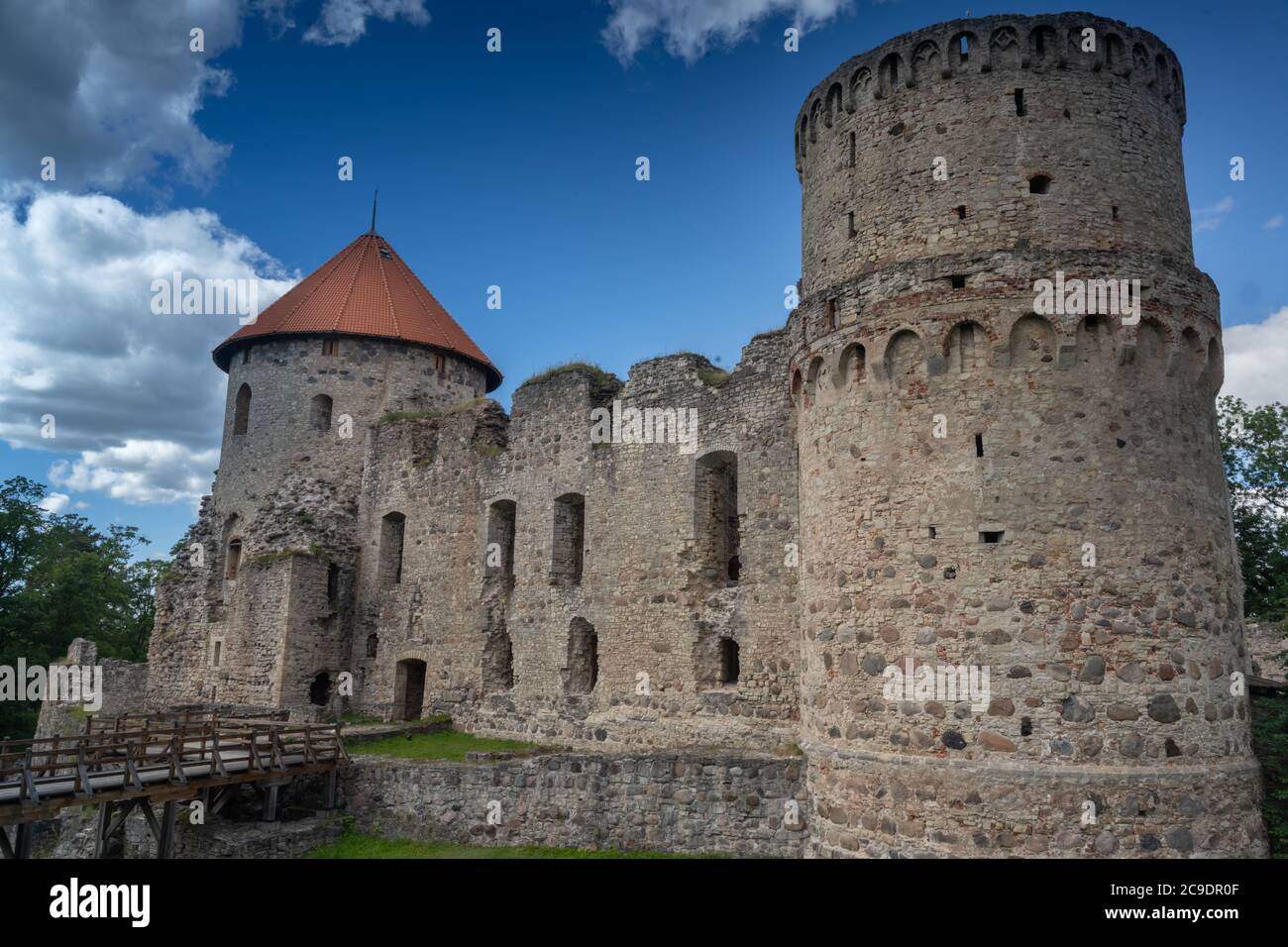 Cesis Castle, one of the most iconic medieval castles in Latvia. The ...