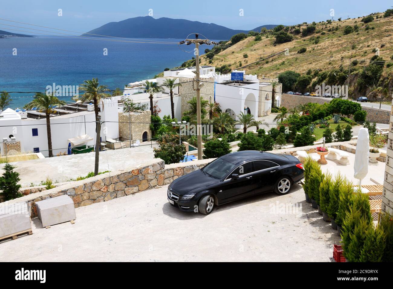 BODRUM, TURKEY - MAY 23: The Mercedes-Benz CLS-Class car is parked near ...