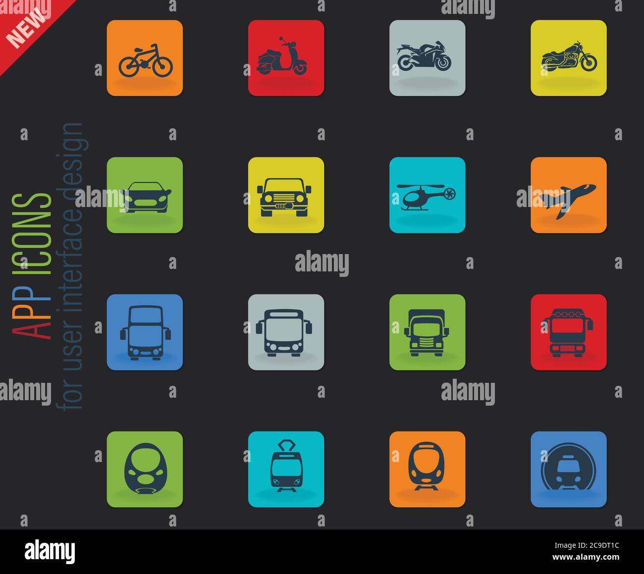 Transport mode icons Stock Vector Image & Art - Alamy