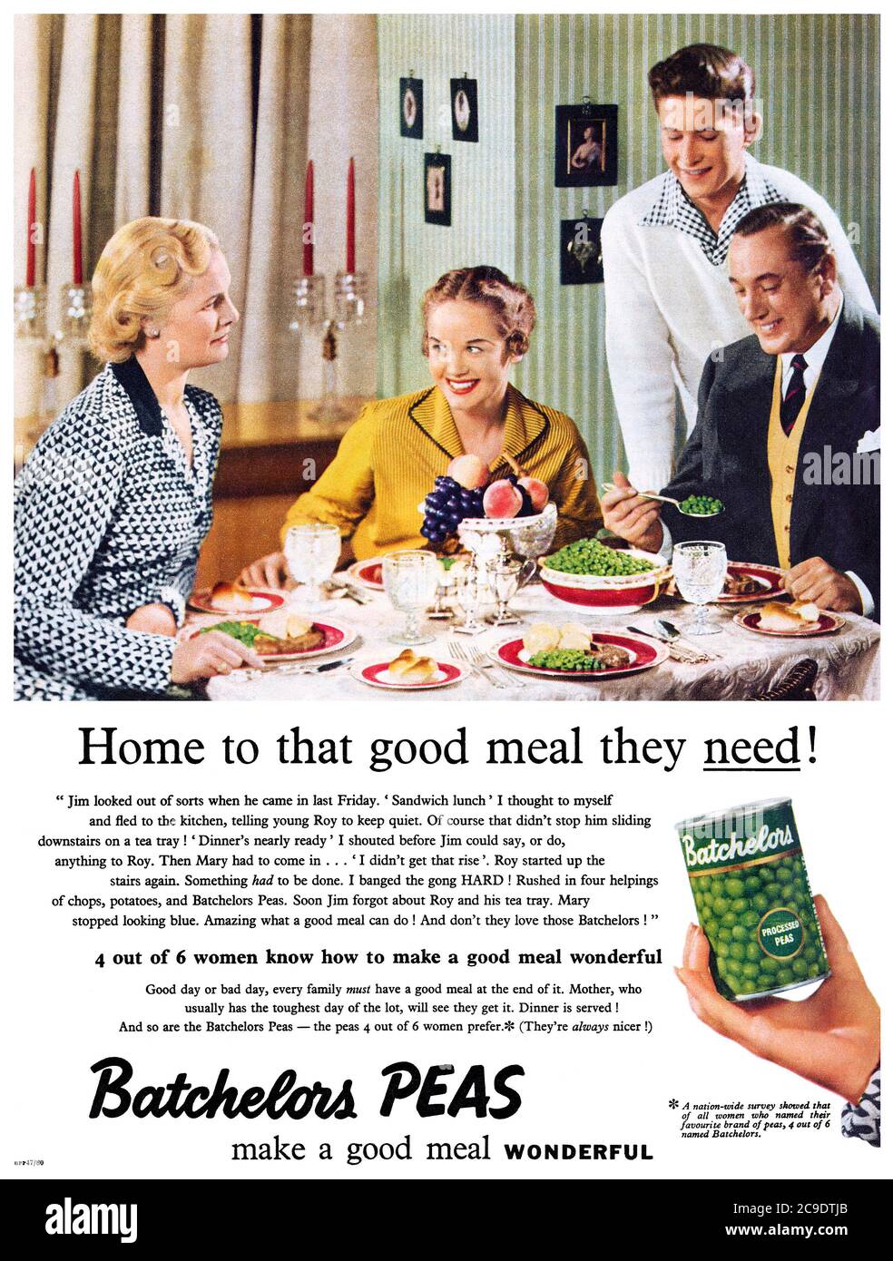 1940s ad family hi-res stock photography and images - Alamy