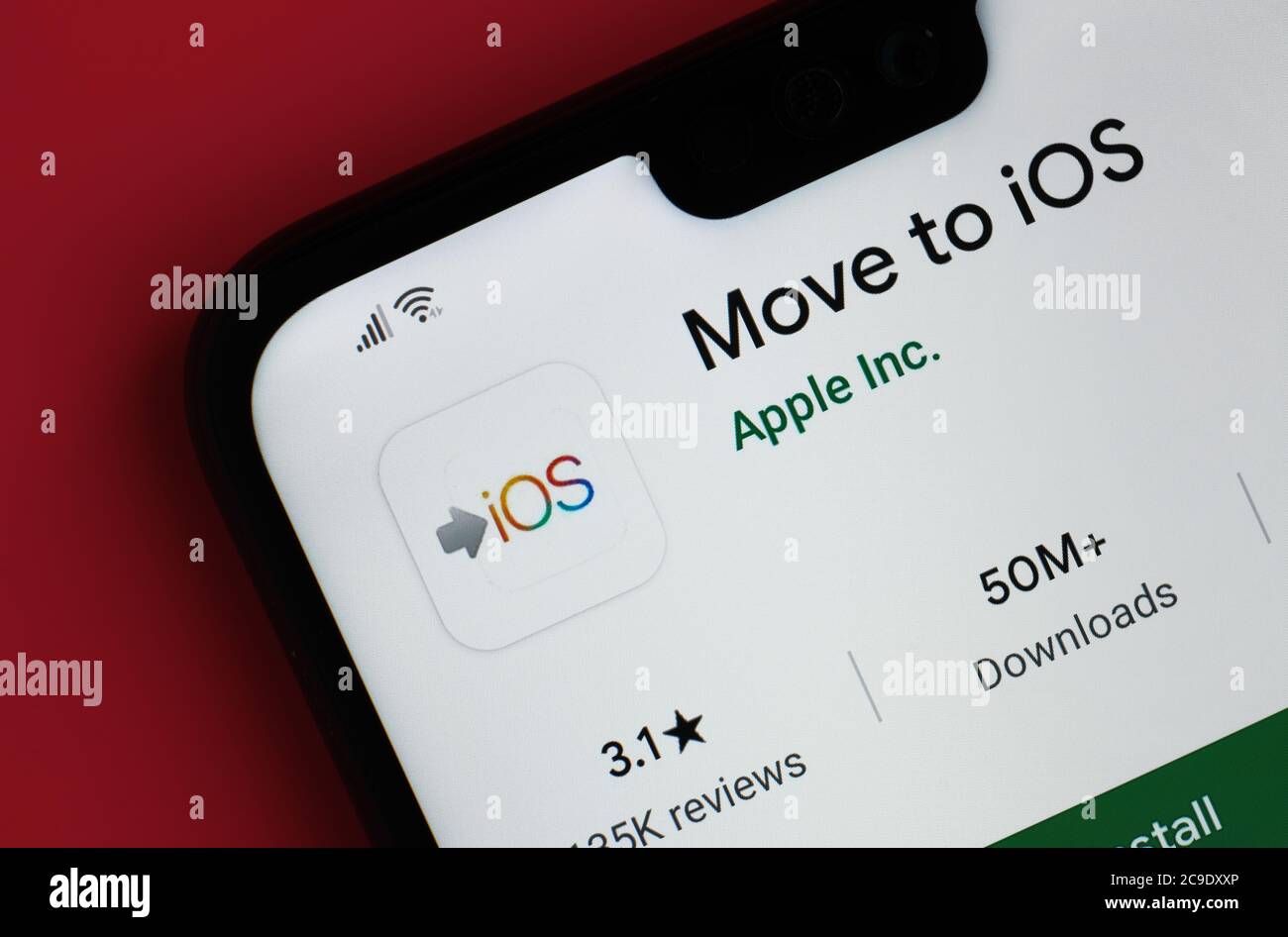 Stone / United Kingdom - July 30 2020: Move to iOS app seen on the ...