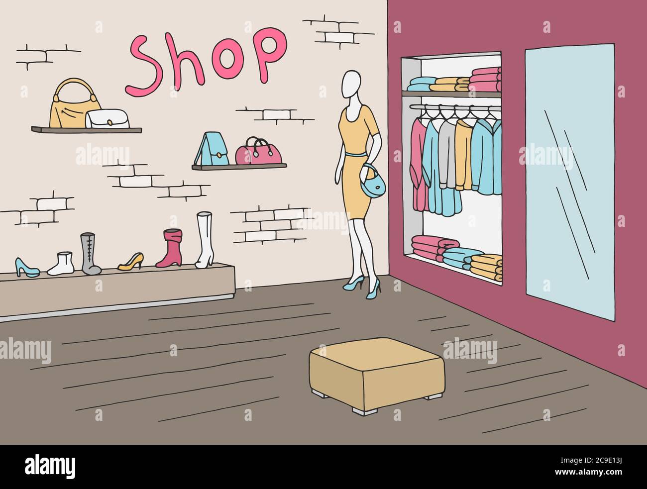 Fashion interior design Stock Vector Images - Alamy