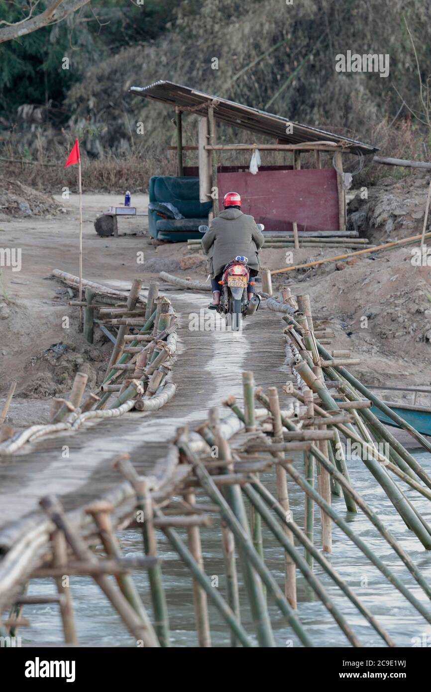 Temporary bamboo bridge hi-res stock photography and images - Alamy