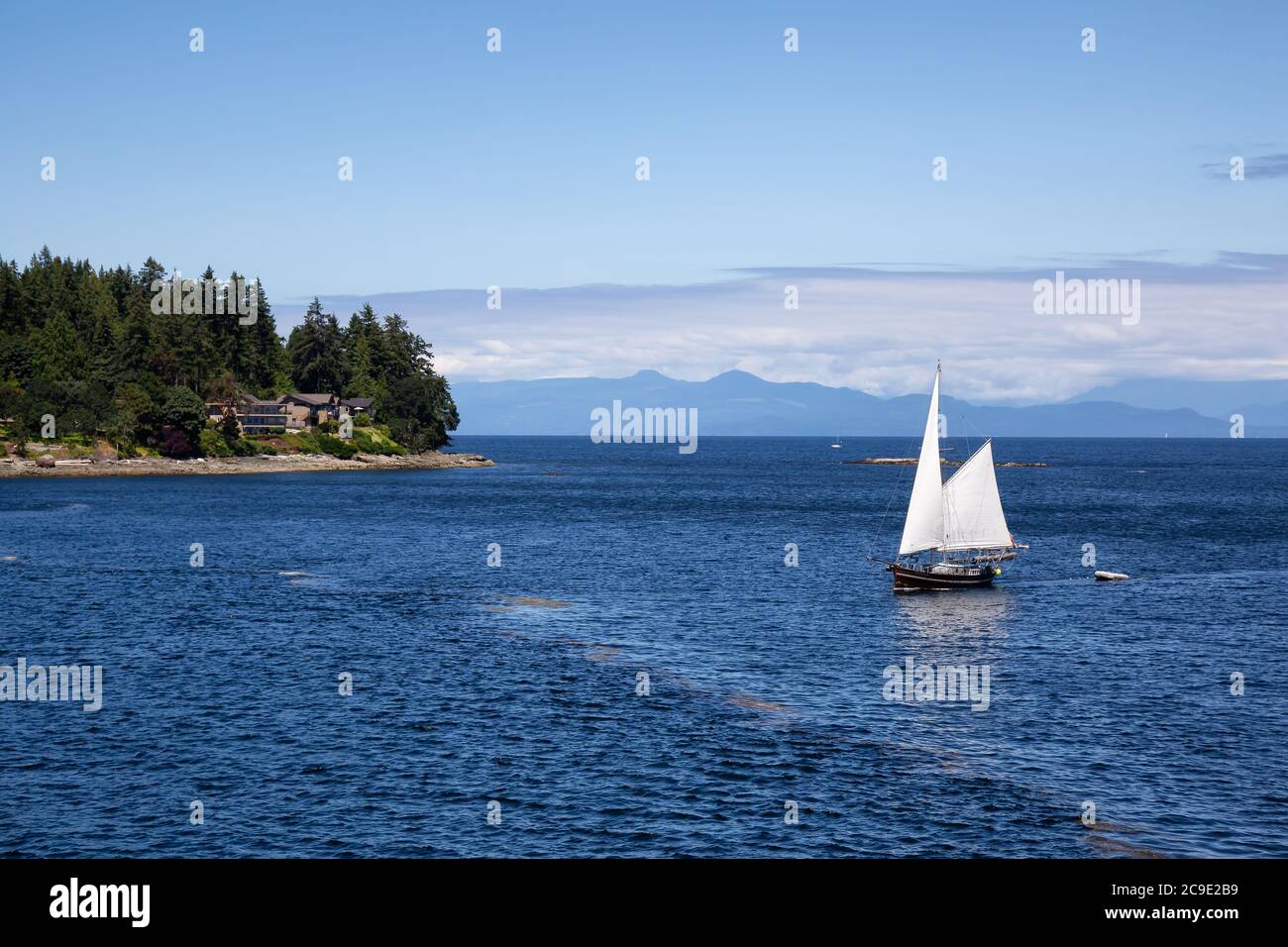 Boat in the Ocean by the City of Nanaimo Stock Photo - Alamy
