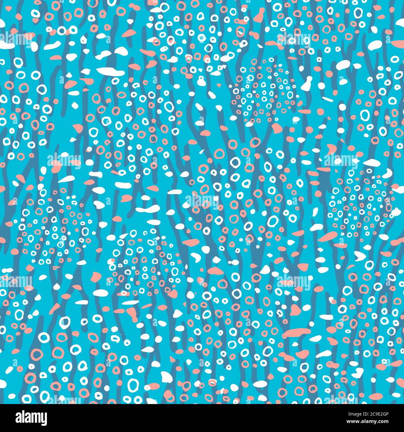 Seamless pattern circles from white dots freehand, round spots on a ...