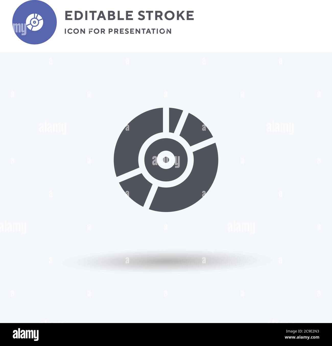 Vinyl Record icon vector, filled flat sign, solid pictogram isolated on ...