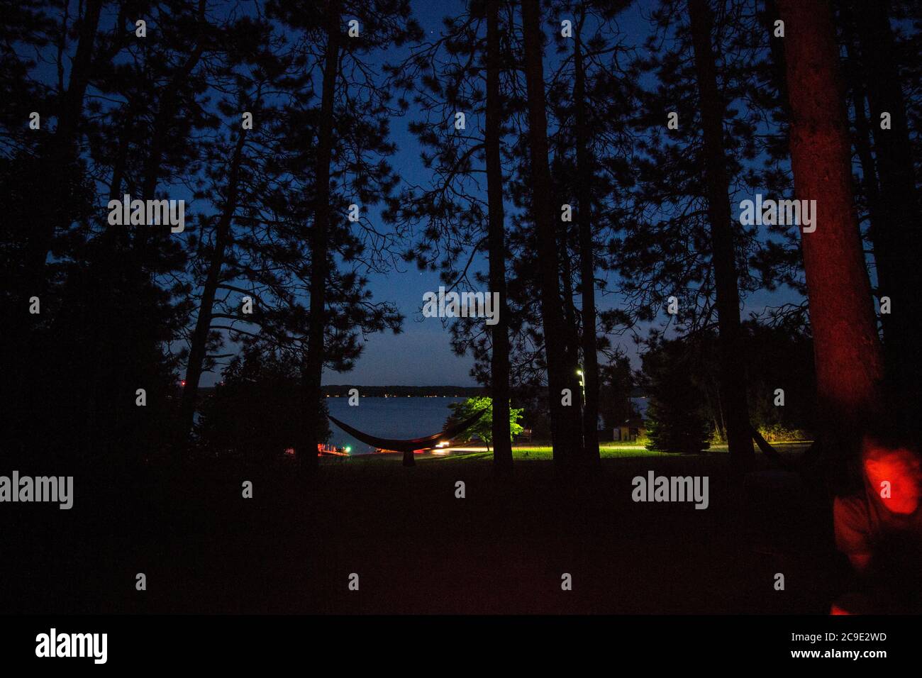 Night Over Elk Lake, Michigan Stock Photo - Alamy