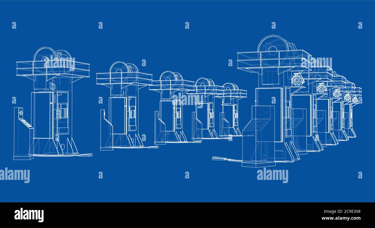 Friction screw press concept outline. Vector Stock Vector Image & Art ...