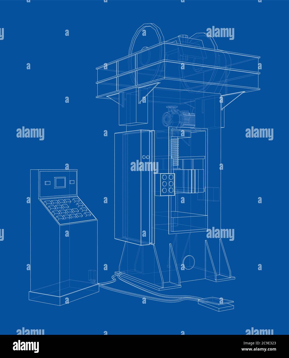 Friction screw press concept outline. Vector Stock Vector Image & Art ...