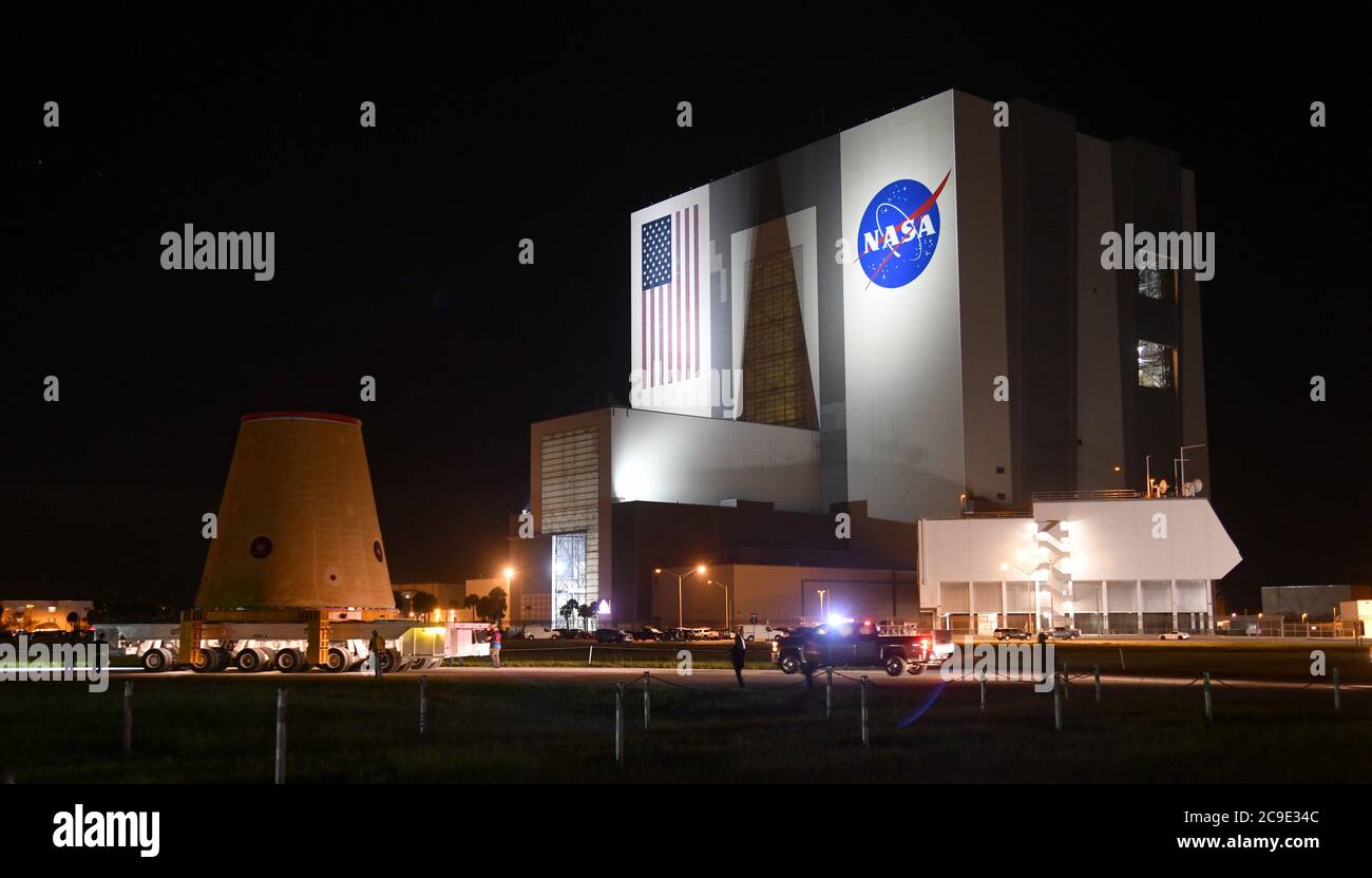 Kennedy Space Center, United States. 30th July, 2020. The SLS Rocket ...