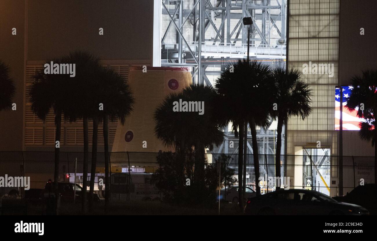 Kennedy Space Center, United States. 30th July, 2020. The SLS Rocket ...
