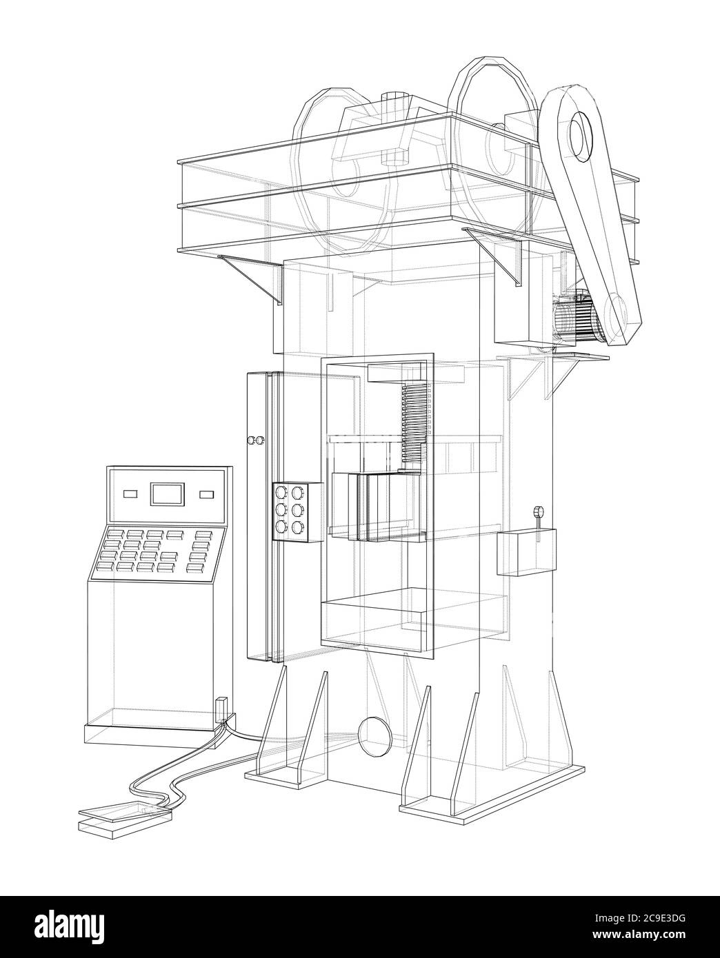 Friction screw press concept outline. Vector Stock Vector Image & Art ...