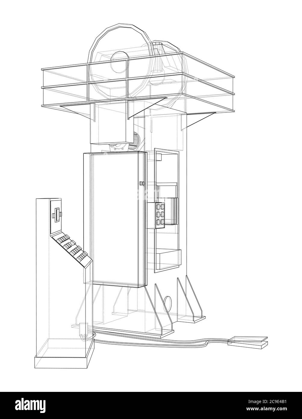 Friction screw press concept outline. Vector Stock Vector Image & Art ...