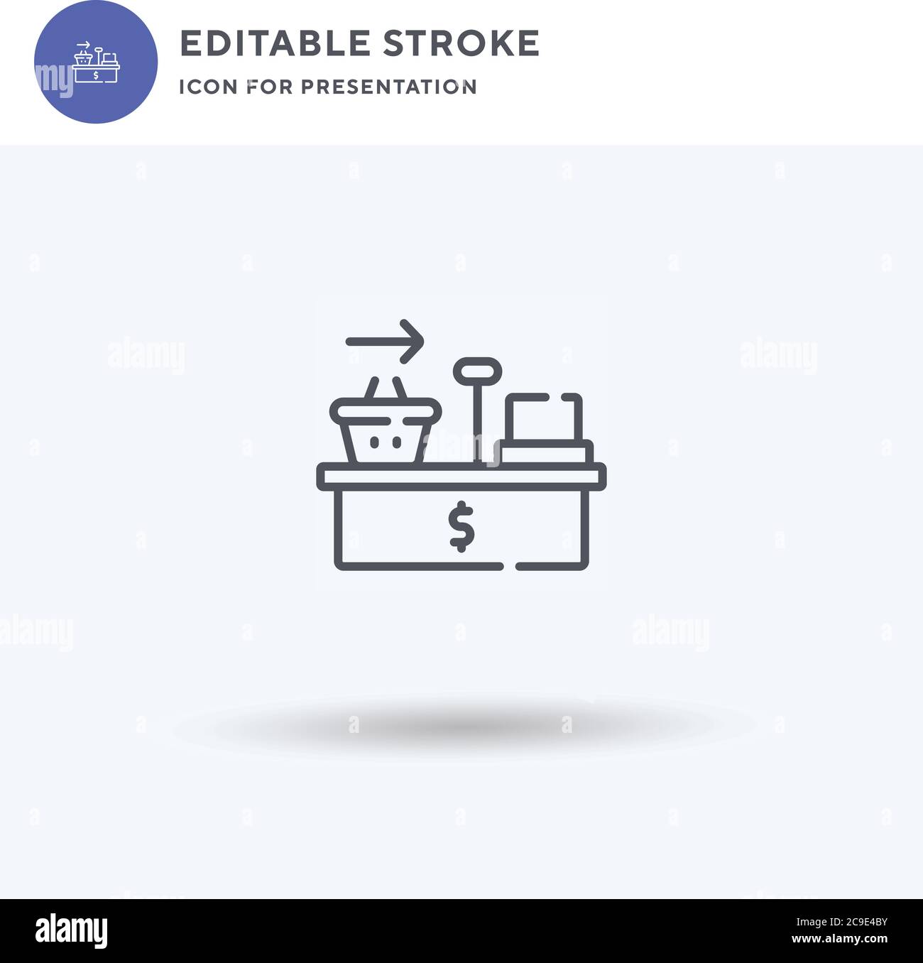 Checkout icon vector, filled flat sign, solid pictogram isolated on ...