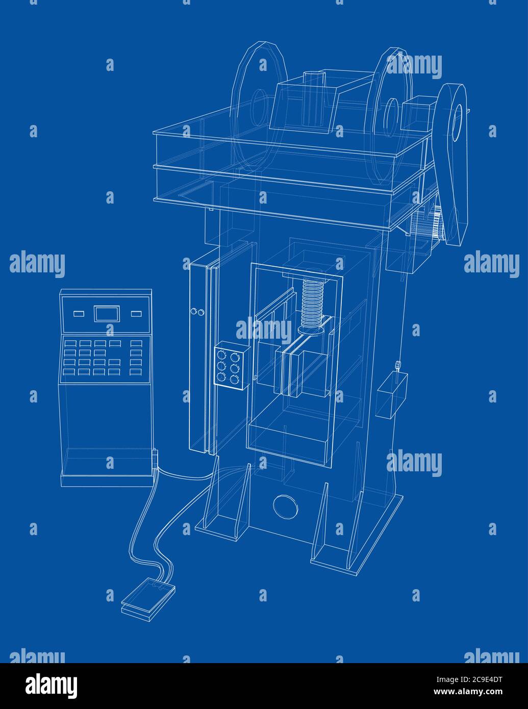 Friction screw press concept outline. Vector Stock Vector Image & Art ...