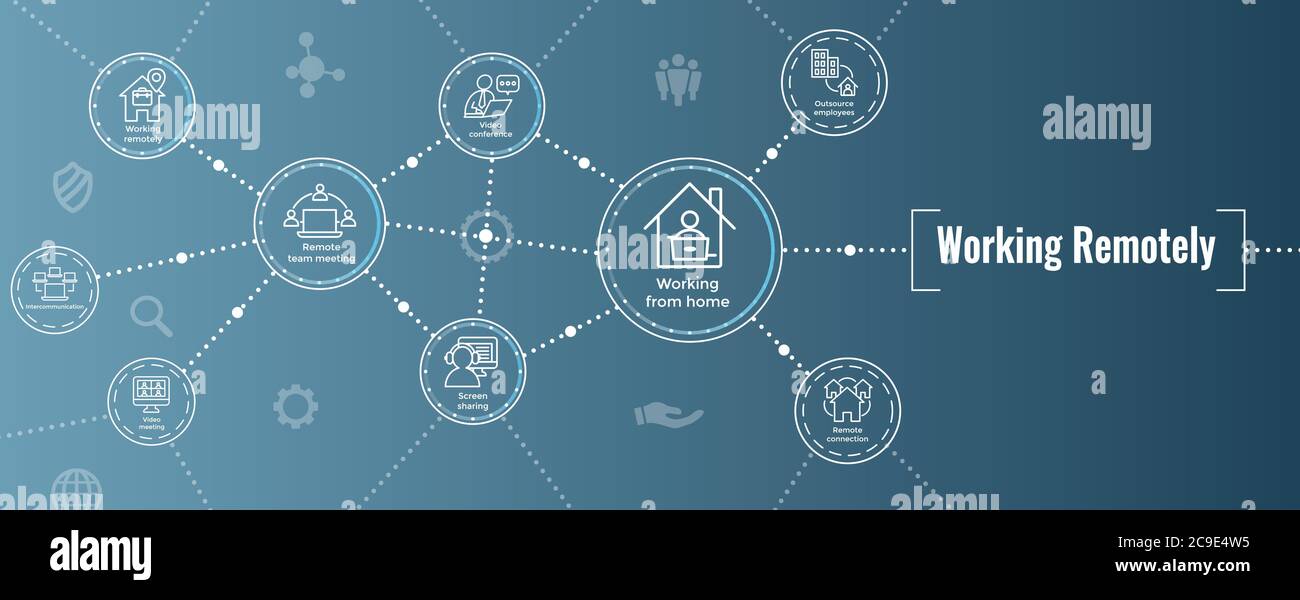 Remote work icon Stock Vector Images - Alamy