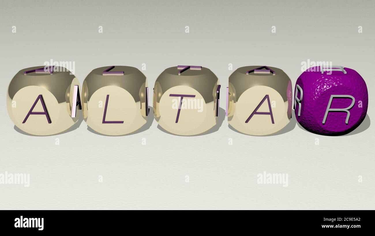 altar combined by dice letters and color crossing for the related ...