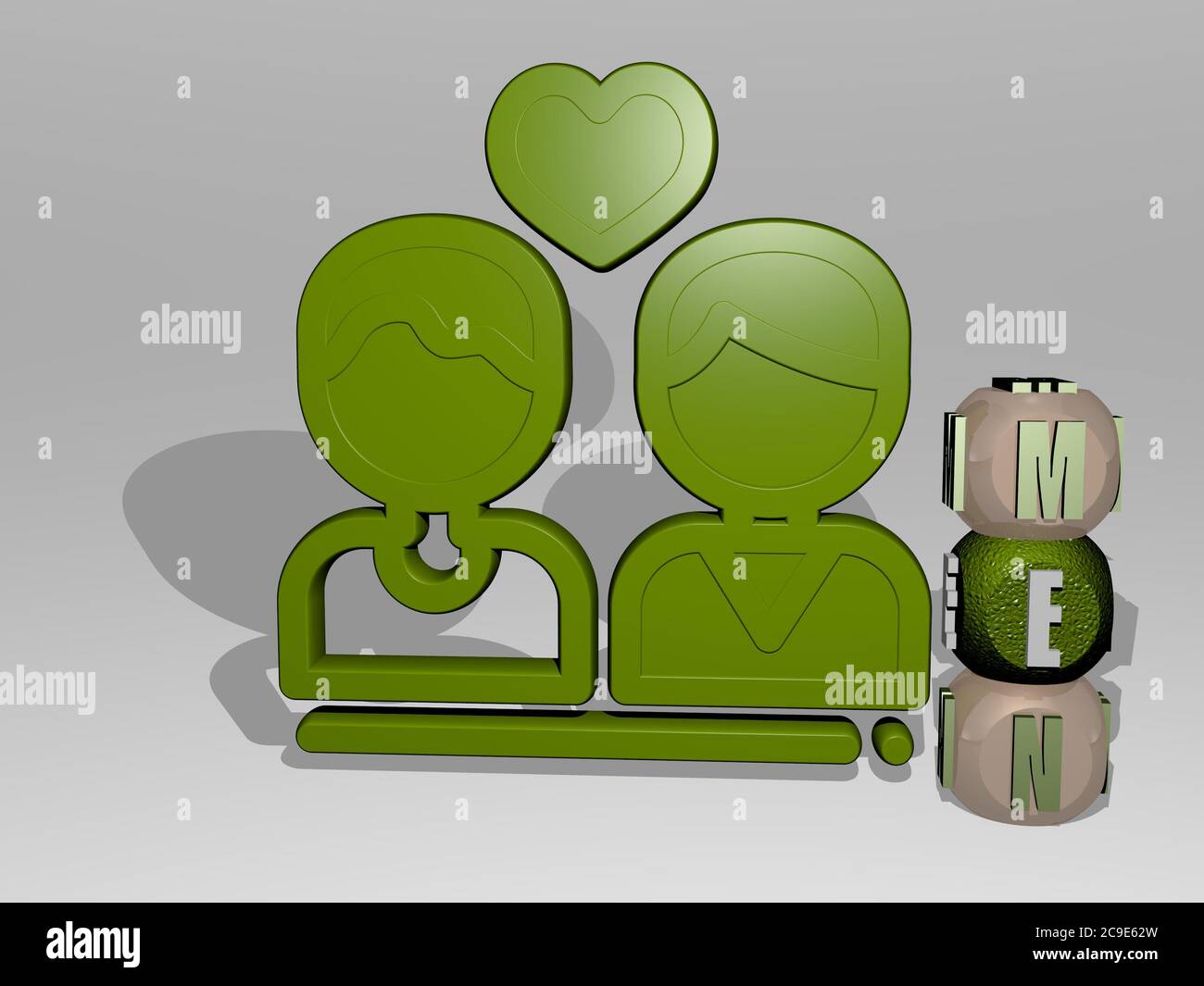 3D illustration of MEN graphics and text around the icon made by ...