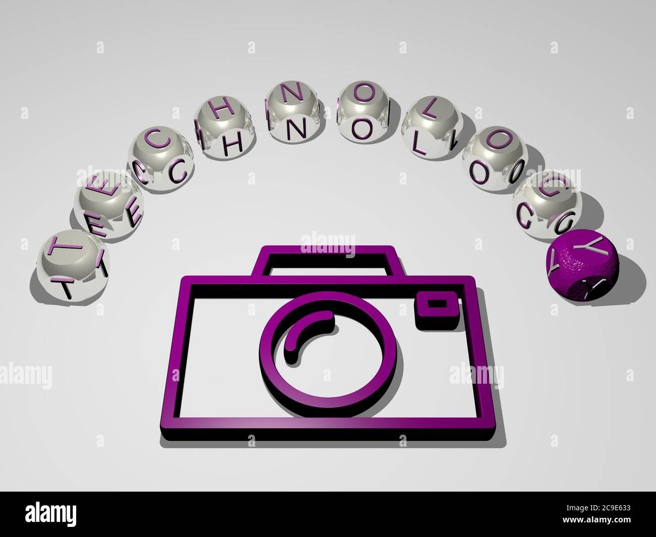 3D graphical image of TECHNOLOGY vertically along with text built ...