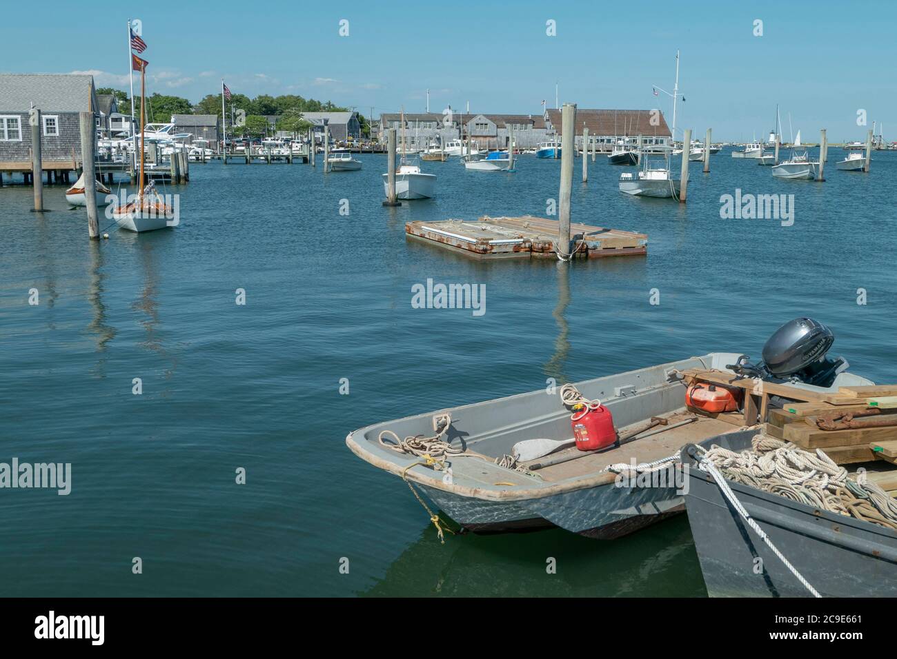 Boats docked at Edgartown Martha's Vineyard Massachusetts USA Stock ...