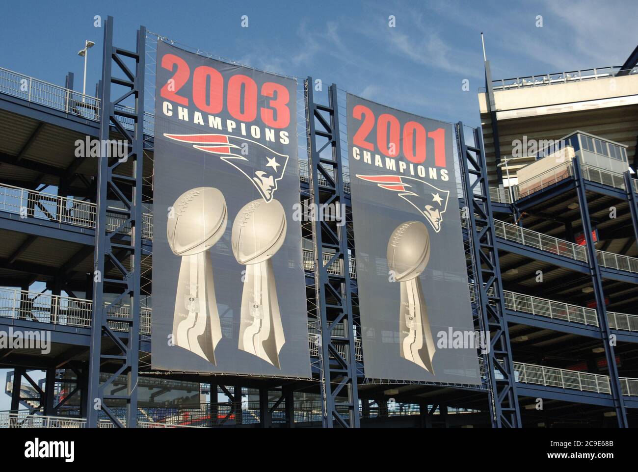 New England Patriots, Superbowl Champions 2001, 2003 Stock Photo - Alamy