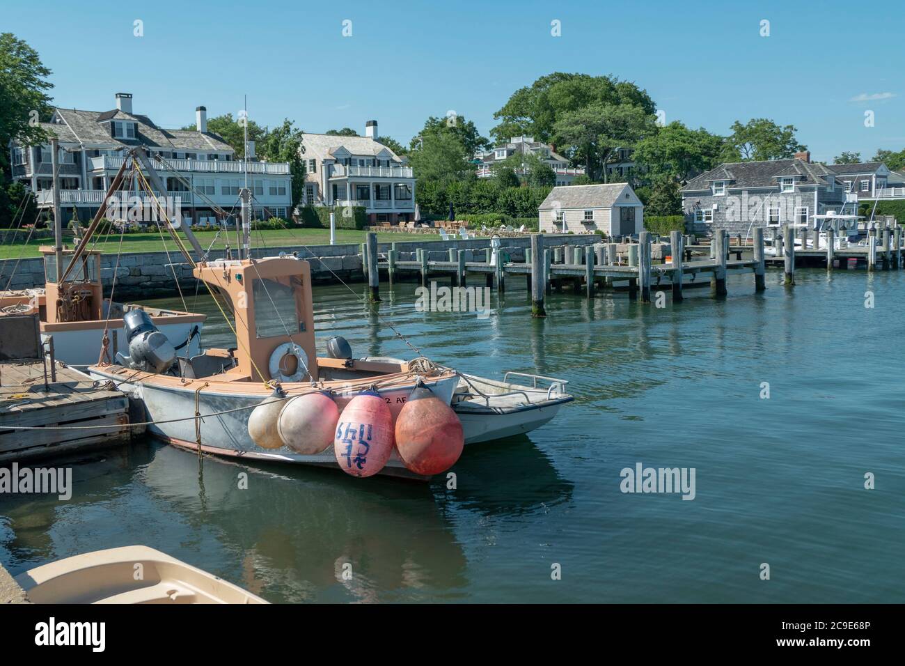 Marina scene from Edgartown Martha's Vineyard Massachusetts USA Stock ...