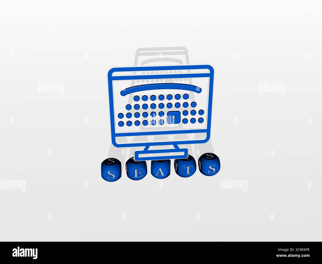 3D graphical image of SEATS vertically along with text built by ...