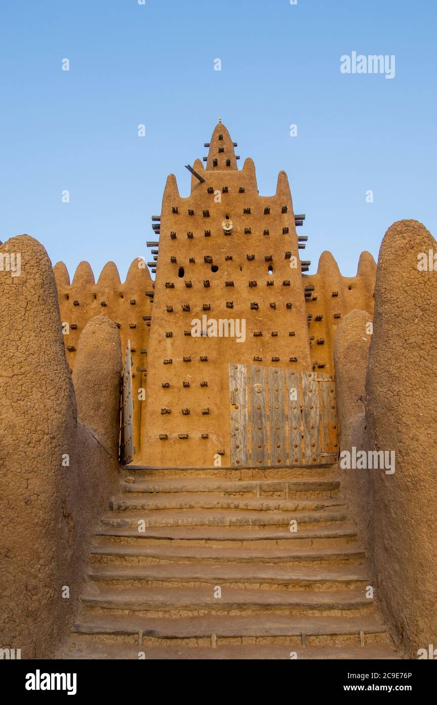 The Great Mosque of Djenne, a UNESCO World Heritage Site, built out of ...