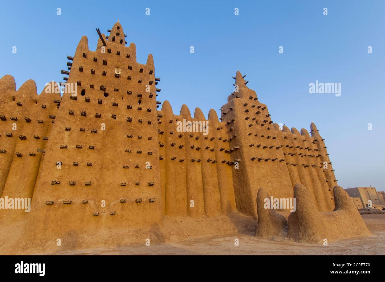 The Great Mosque of Djenne, a UNESCO World Heritage Site, built out of ...