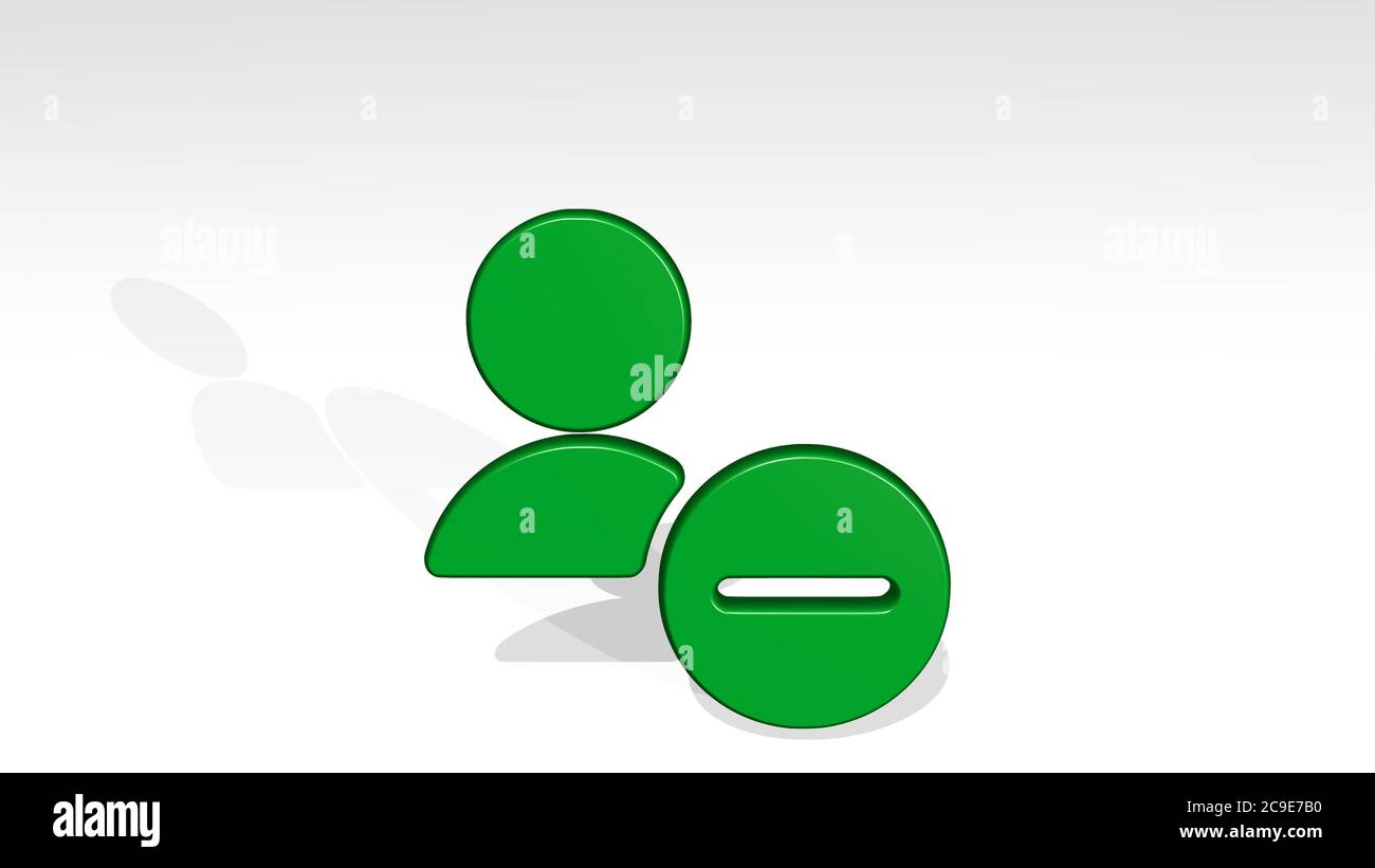 SINGLE NEUTRAL ACTIONS SUBTRACT stand with shadow. 3D illustration of ...