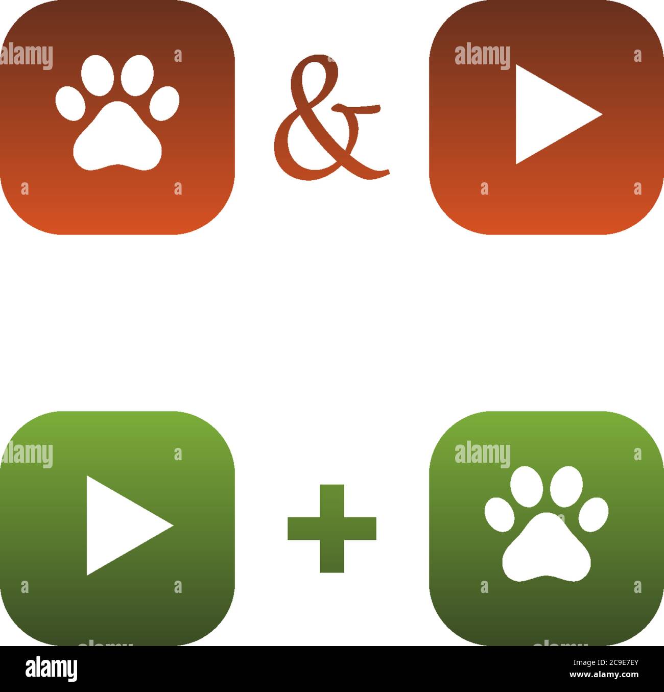 Dog play icon logo design concept illustration Stock Vector Image & Art ...