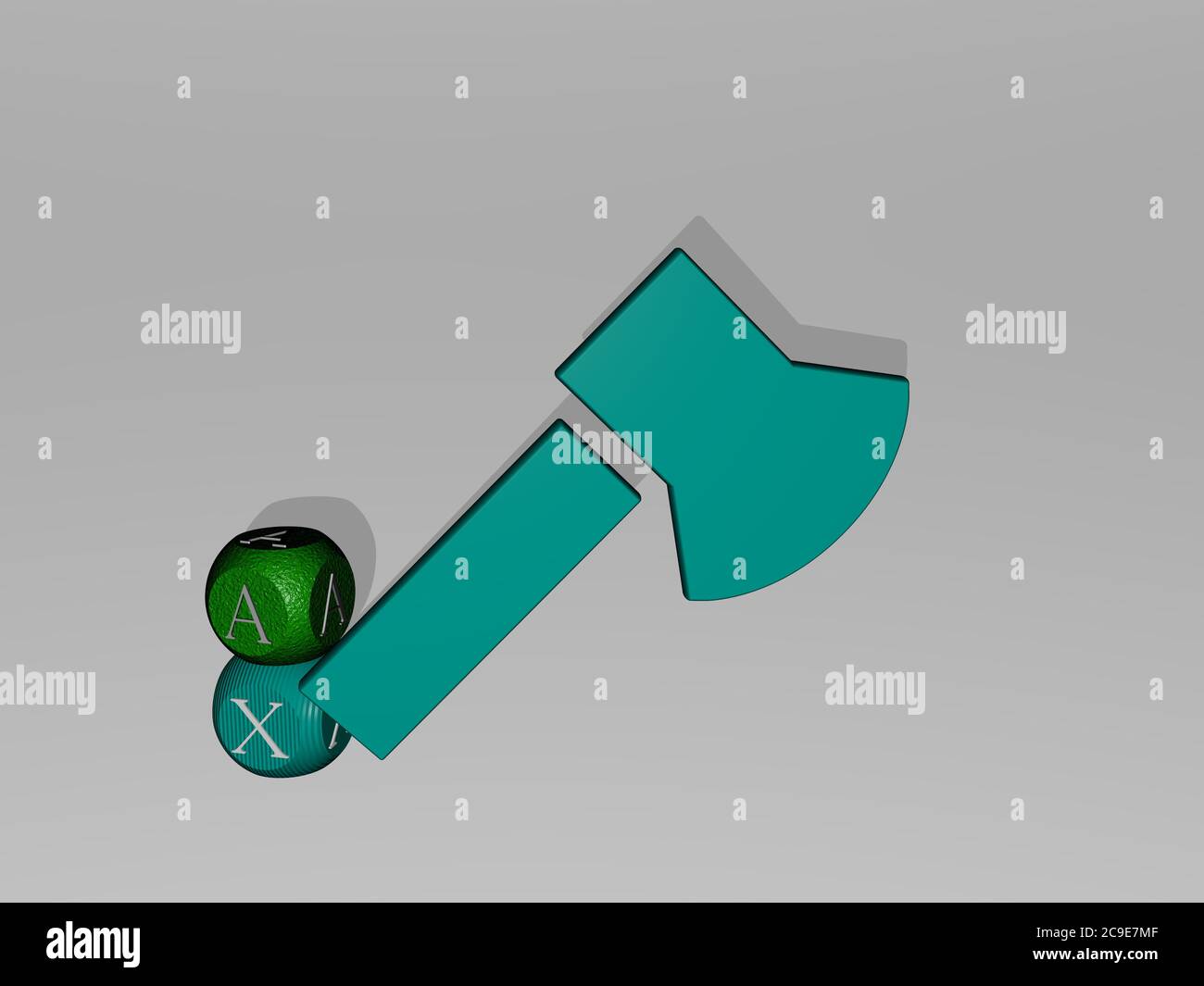 3D graphical image of AX vertically along with text built around the ...