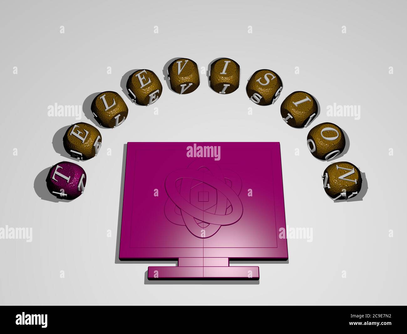 3D illustration of television graphics and text around the icon made by ...