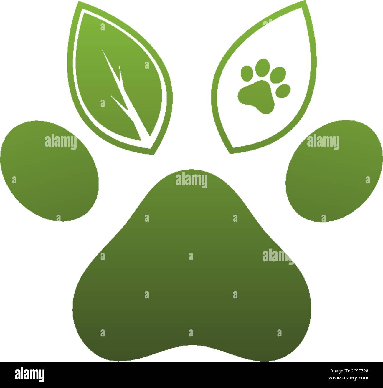Dog footprint logo icon design concept illustration Stock Vector Image ...