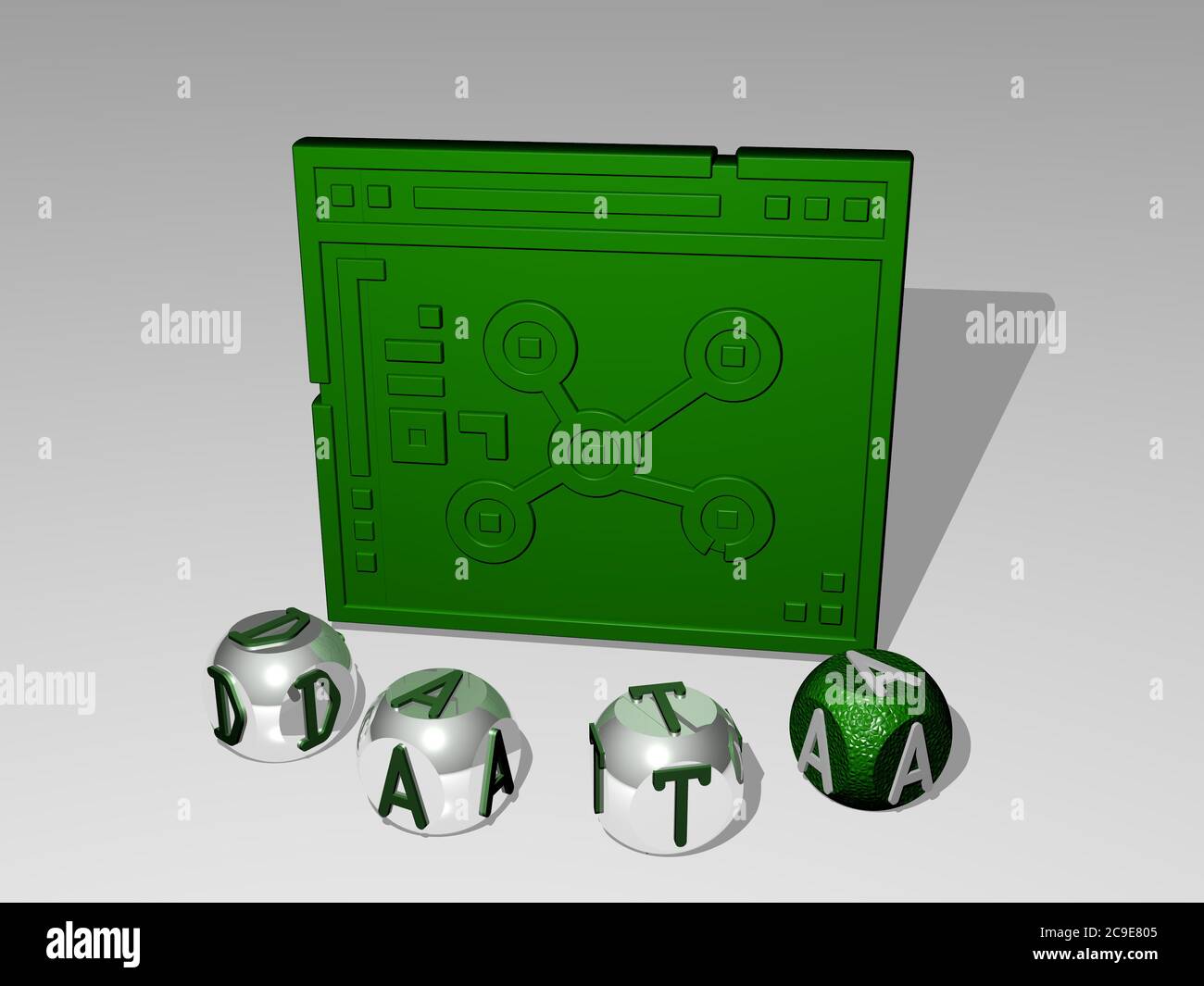 3D graphical image of DATA vertically along with text built around the ...