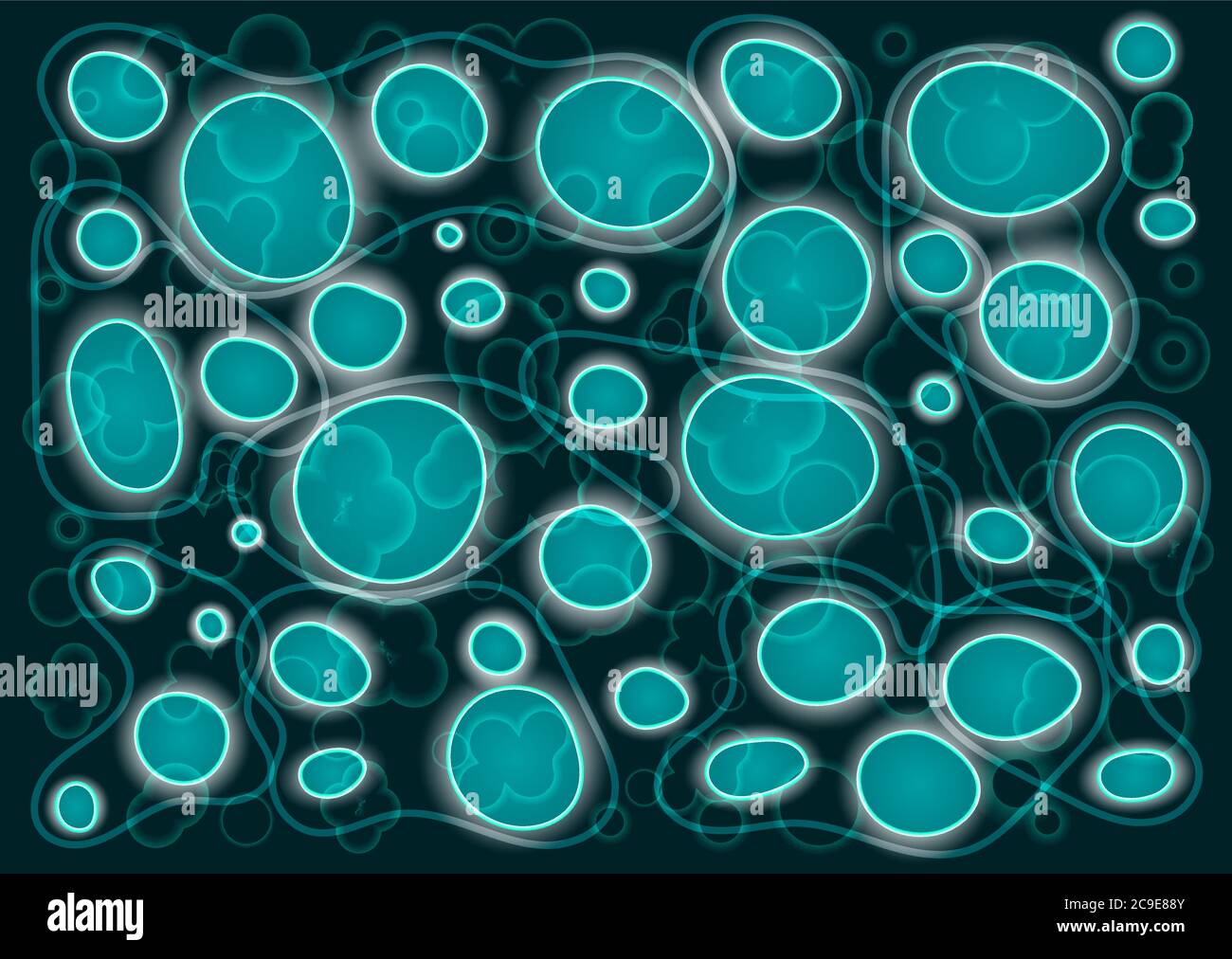 Set of green abstract biology modern graphic elements. Dynamical forms ...
