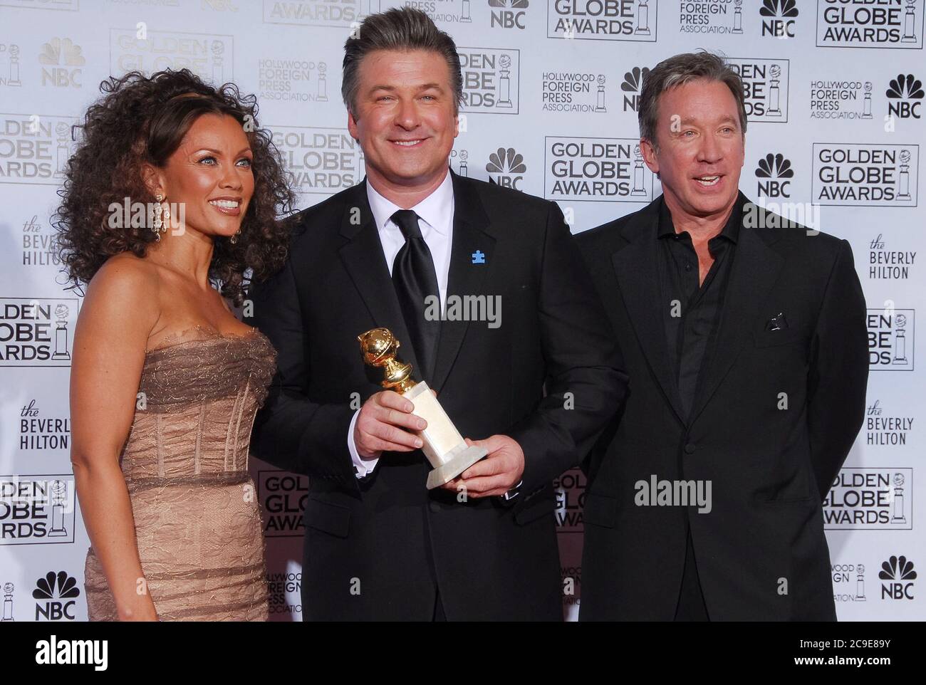 Vanessa Williams, Alec Baldwin, and Tim Allen at the 64th Annual Golden ...