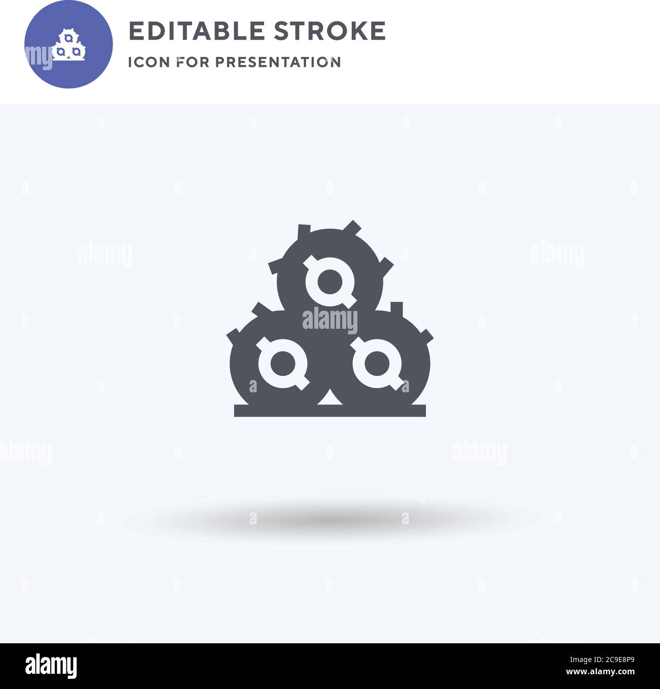 Hay Bale icon vector, filled flat sign, solid pictogram isolated on ...