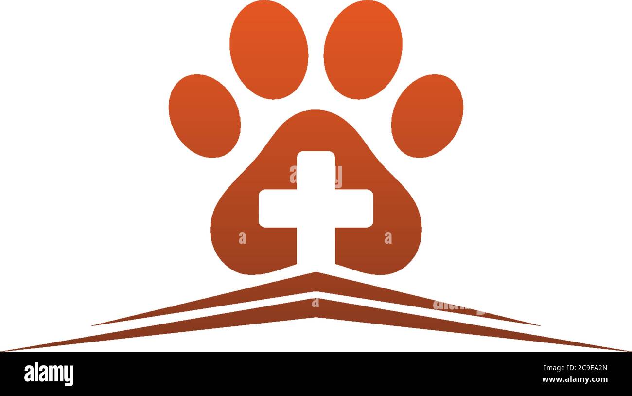 Dog footprint logo Community icon design concept illustration Stock ...