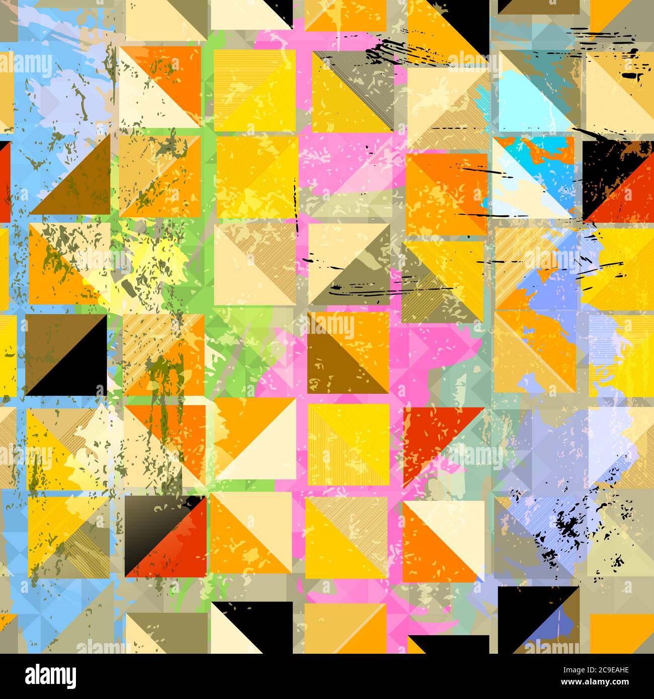 Vector seamless squares irregular pattern hi-res stock photography and ...