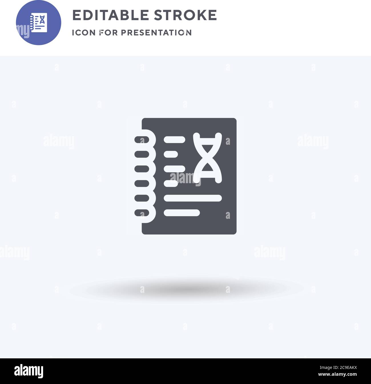 Notebook icon vector, filled flat sign, solid pictogram isolated on ...
