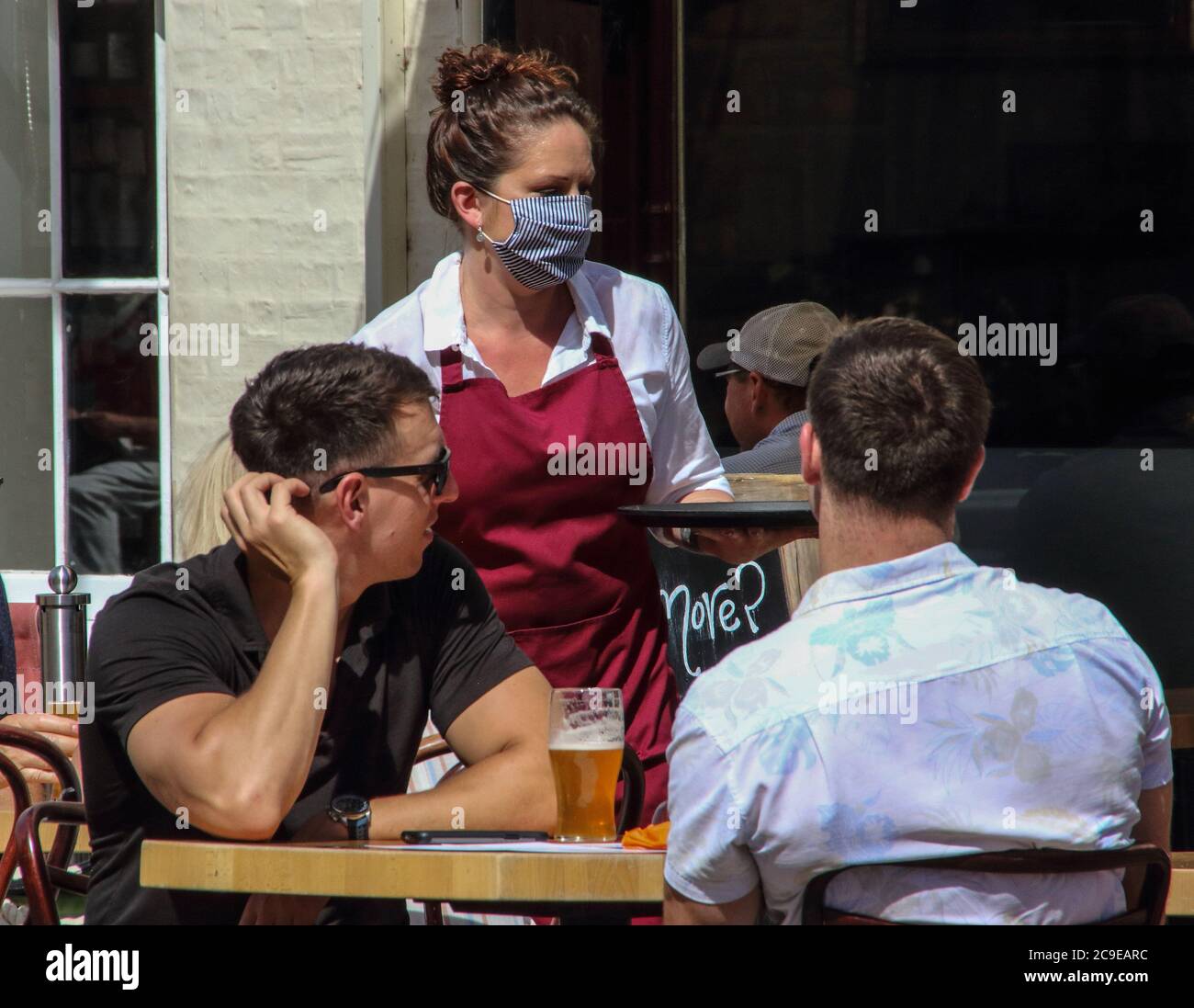 Waitress uk mask hi-res stock photography and images - Alamy